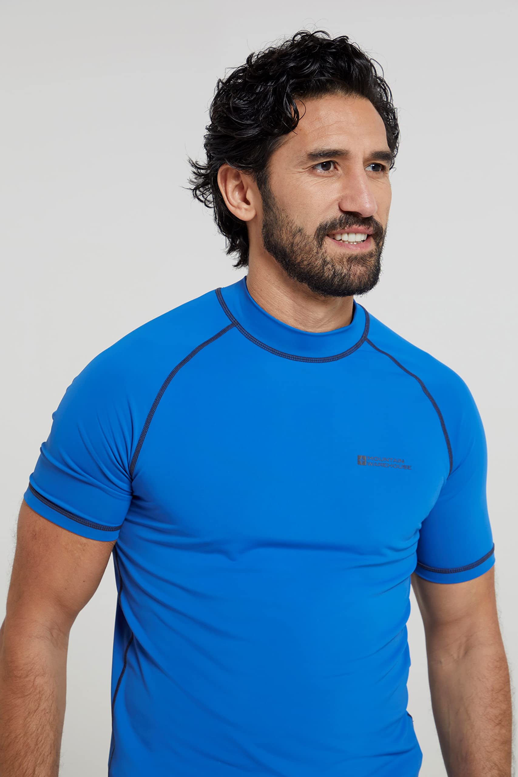 Mountain Warehouse Mens UV Rash Guard - Fast Drying Rash Top Red Medium