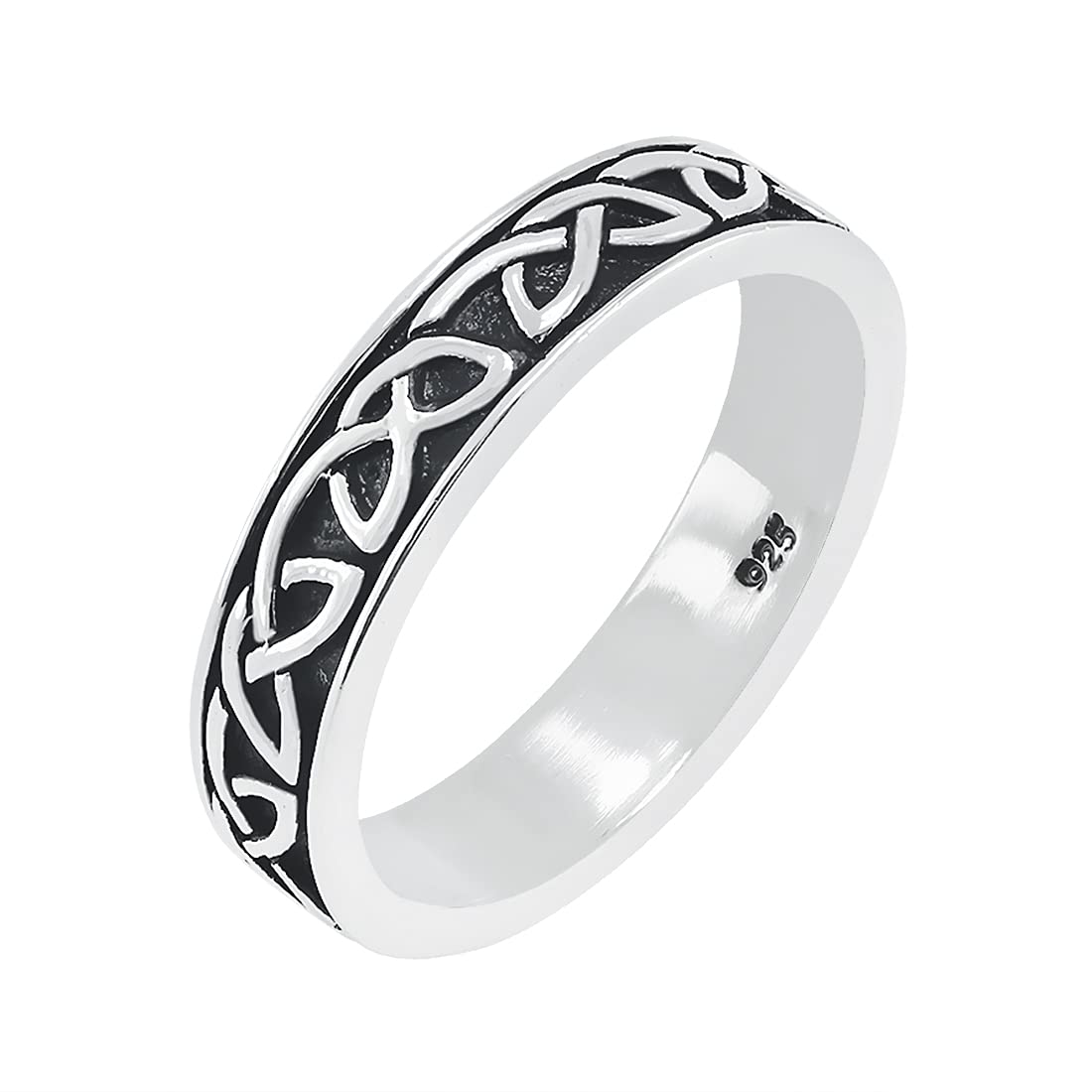 Silver Ring for Women, Celtic Knot Design Ring, Sterling Silver Ring Women, Ring Size 10 Women Sterling Silver