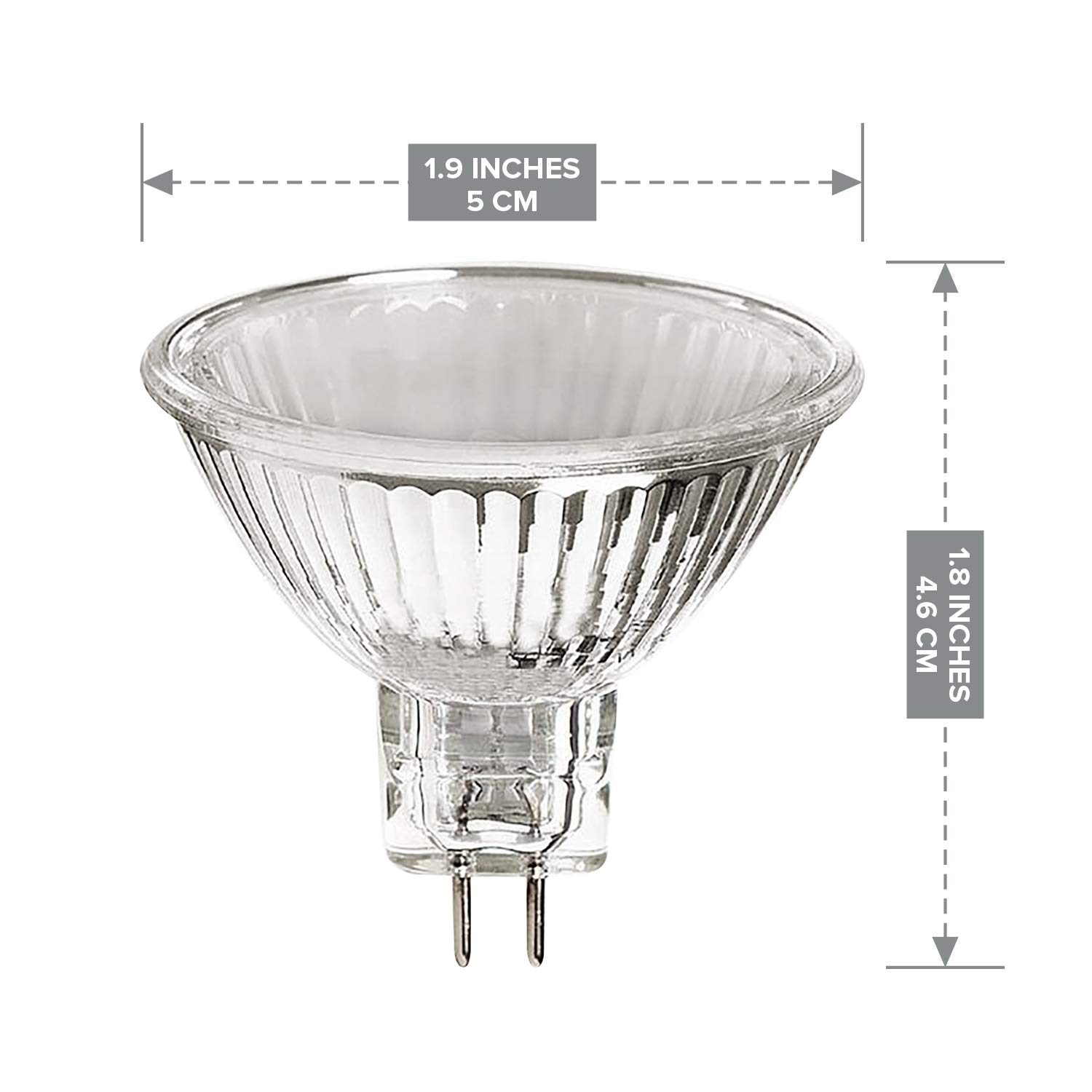 MR16 GU5.3 Fitting Bi Pin Base Halogen Light Bulb Spot Light Replacement Ac Dc 24V Back Pin Lamp Bulbs for Boats, Yachts, Landscape Lighting or Any Low Volt Down Lights - Warm White, 35W (Pack of 10)