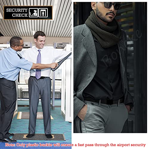 Nylon Belt, Men Military Tactical Breathable Belts, fast through the airport security, Metal Buckle+Plastic Buckle, snowboard Belt 51.18in(130cm)