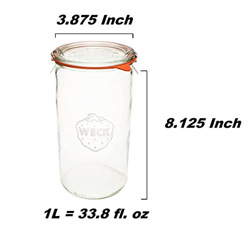 VERSAINSECT β 1.5L Glass Jars with Large Storage Capacity β Preserving Jars with Airtight Lids Suitable for Pickling β Heat Resistant Canning Jars - Microwave Safe - (1 Jar with Glass Lid) 54 fl. oz