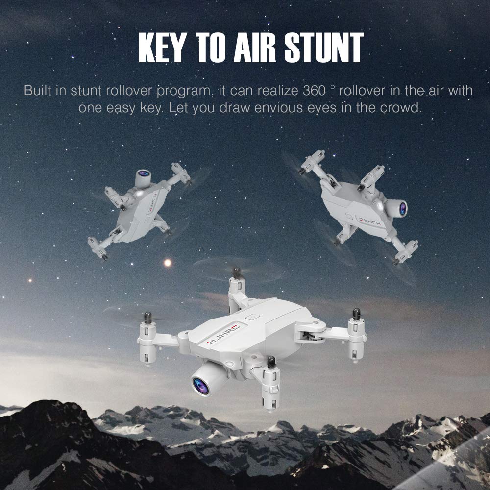 Super Small Mini Drones with Camera for Adults 4K Drones for Kids Beginners Toy Quadcopter with APP FPV Video, Altitude Hold, Headless Mode, Trajectory Flight (Black, 1 Battey&1080P WiFi Camera)
