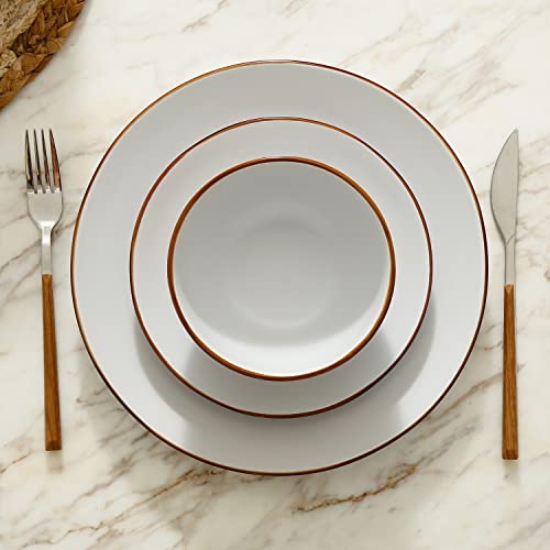 Stone Lain Brasa 16-Piece Dinnerware Set Stoneware, White, 16-Piece Service for 4