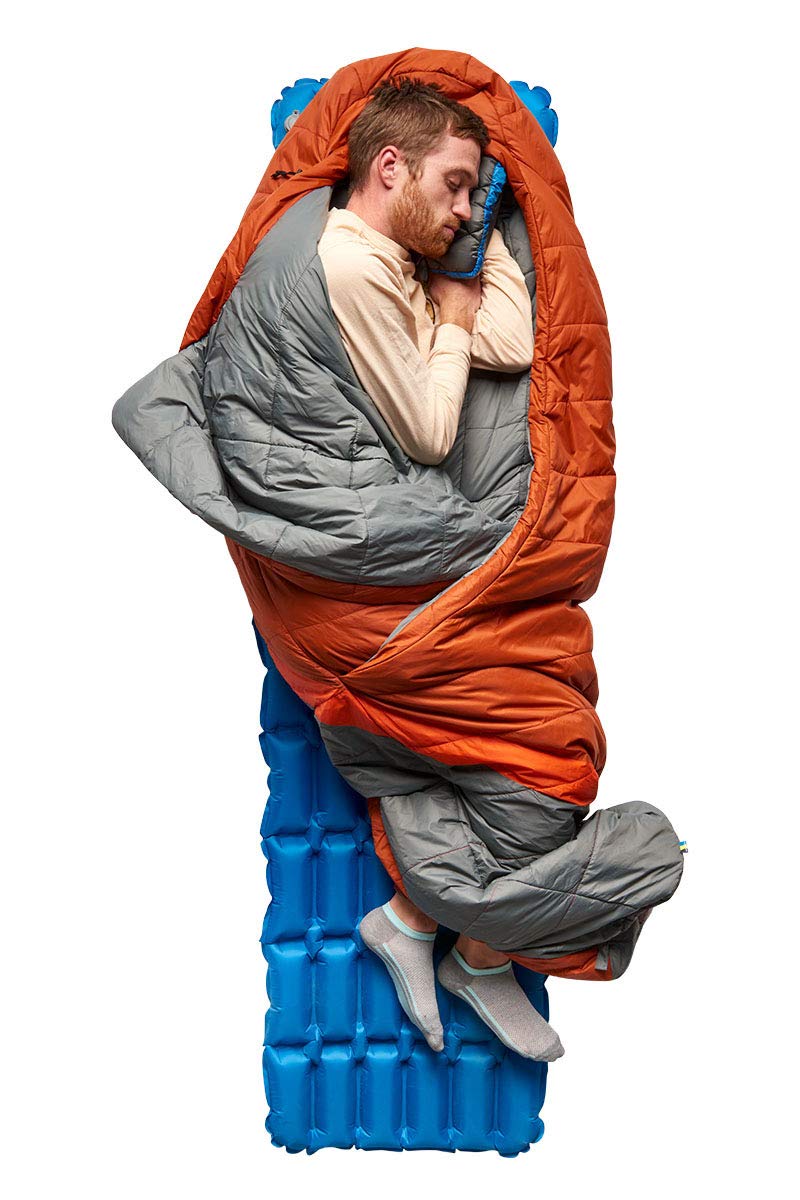 Sierra Designs Night Cap 35 Degree Sleeping Bags - Recycled Synthetic, Zipperless, Mummy Style Camping & Backpacking Sleeping Bags for Men & Women (Regular)