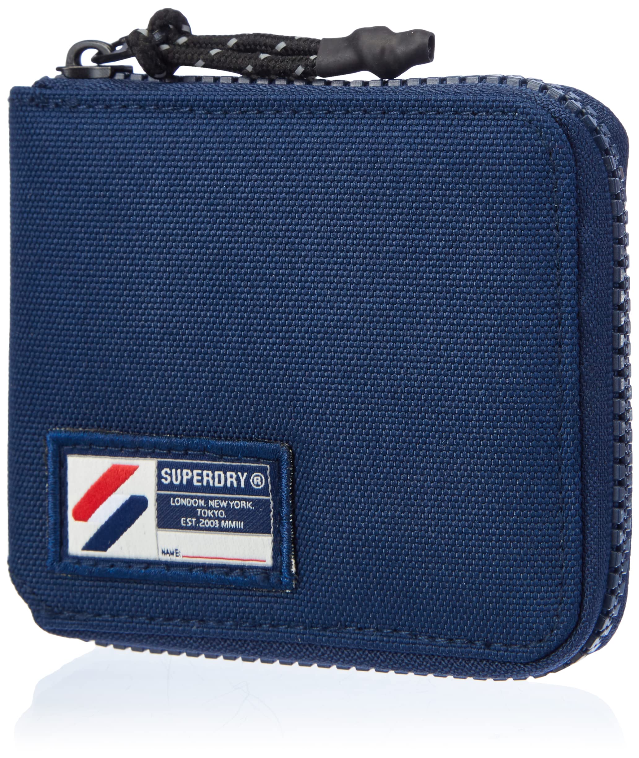 Superdry Mens Zip Around Wallet, Zip Fastening, Internal Popper Pocket Deep Navy Size One Size