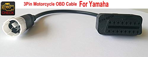 OTKEFDI Motorbike 3Pin OBD Diagnostic Adapter Motorcycle Diagnosis Kline Connector Black