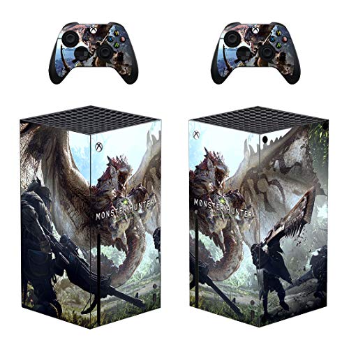 Protective Vinyl Skin Decal Cover for X-box-Series-X Console Wrap Sticker Skins with Two Free Wireless Controller Decals Ice Born (only fit X-box-Series-X )