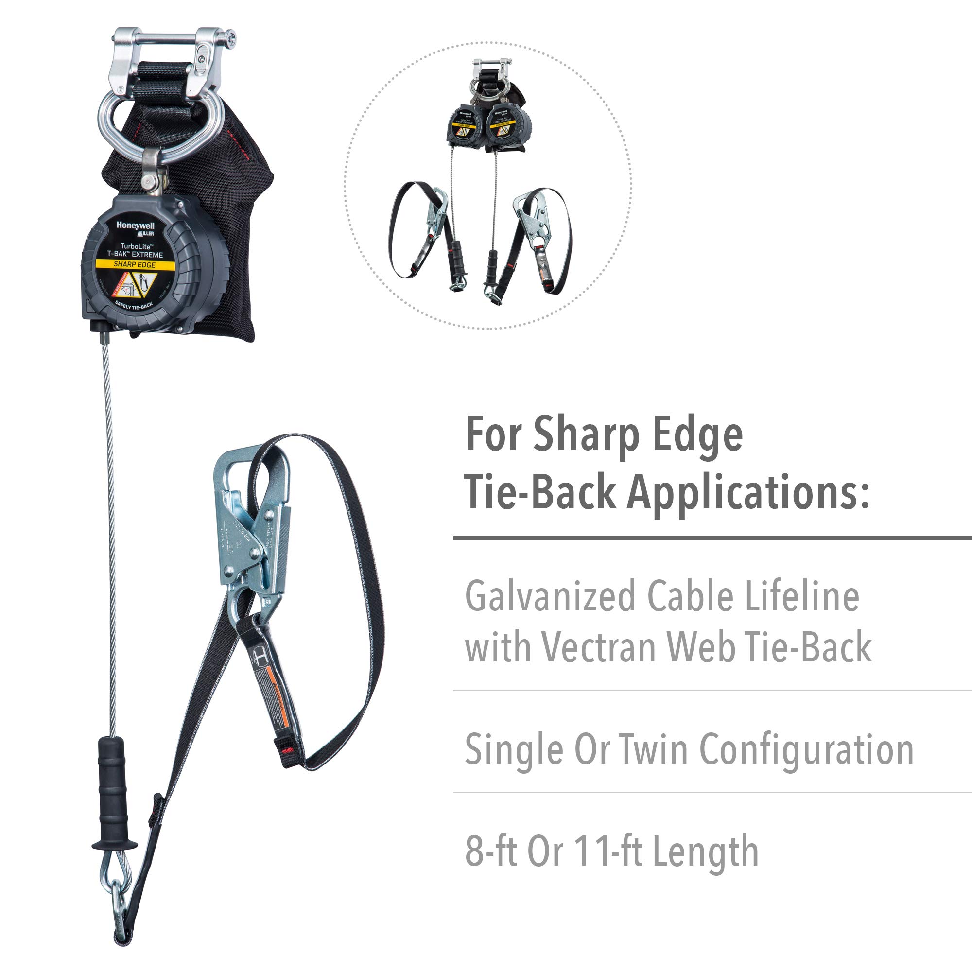 Miller Personal Fall Limiter,9 ft.,Single Leg