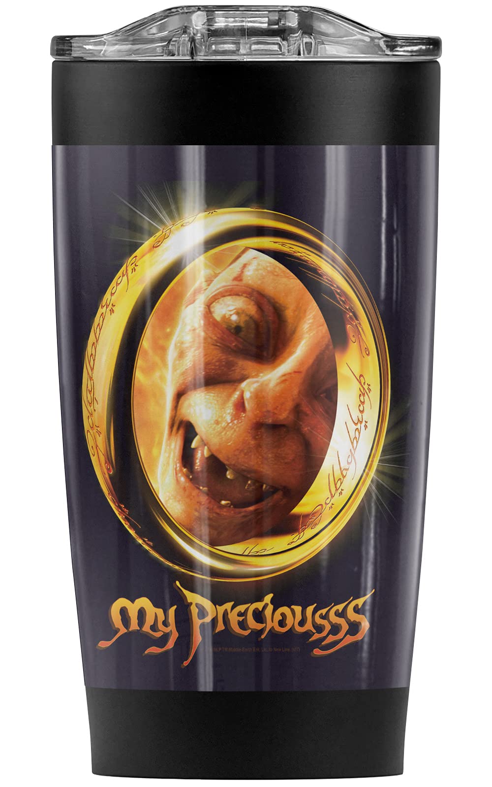 The Lord of the Rings My Precious Stainless Steel Tumbler 20 oz Coffee Travel Mug/Cup, Vacuum Insulated & Double Wall with Leakproof Sliding Lid | Great for Hot Drinks and Cold Beverages