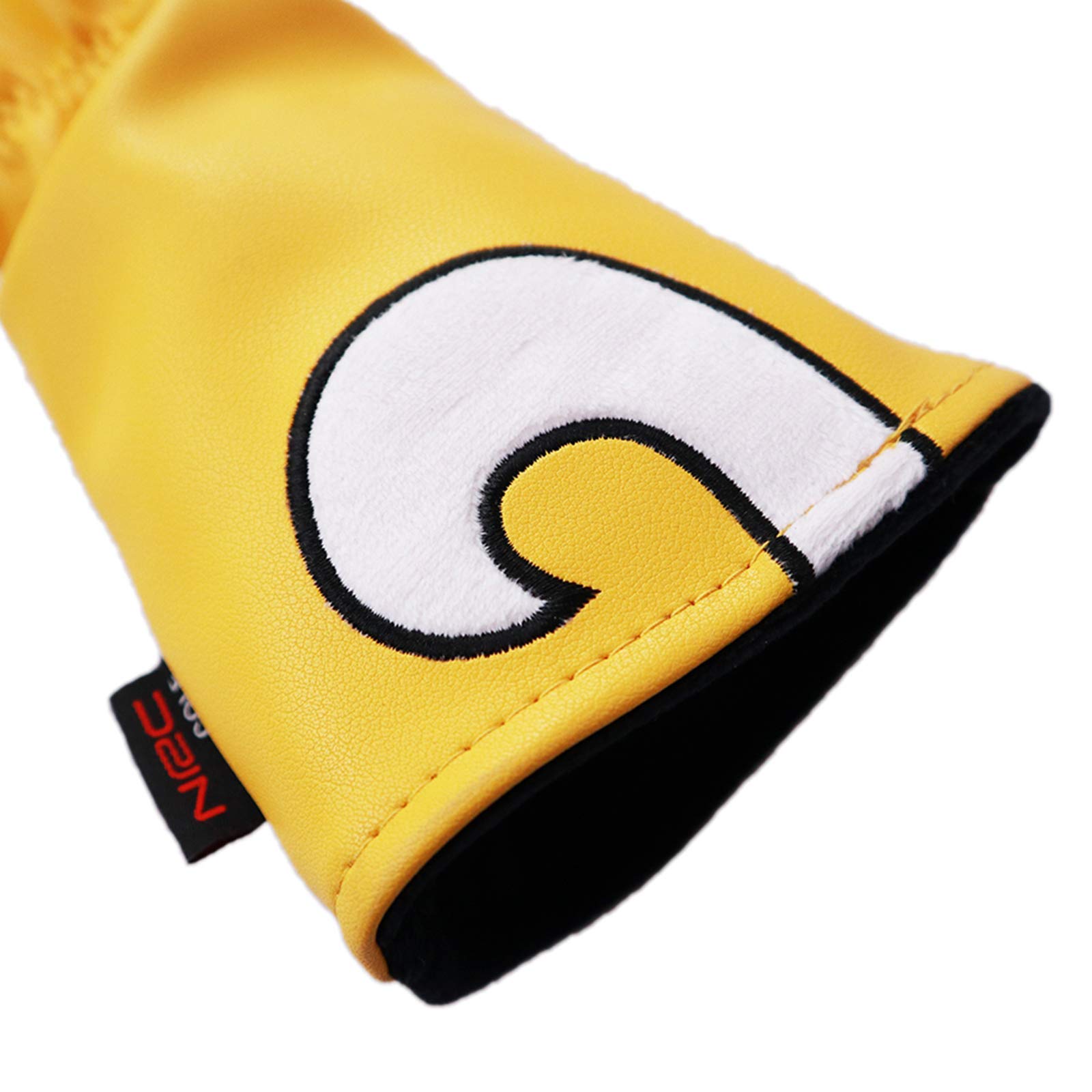 simhoa Covers & Woods Premium PU Leather covers for head Drivers Guard Protective Case Sleeves , No.1 Yellow