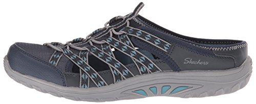Skechers Women's Reggae Fest-Marlin-Fisherman Open Back Mule Relaxed Fit & A/C Memory Foam Water Shoe, Navy, 9 M US