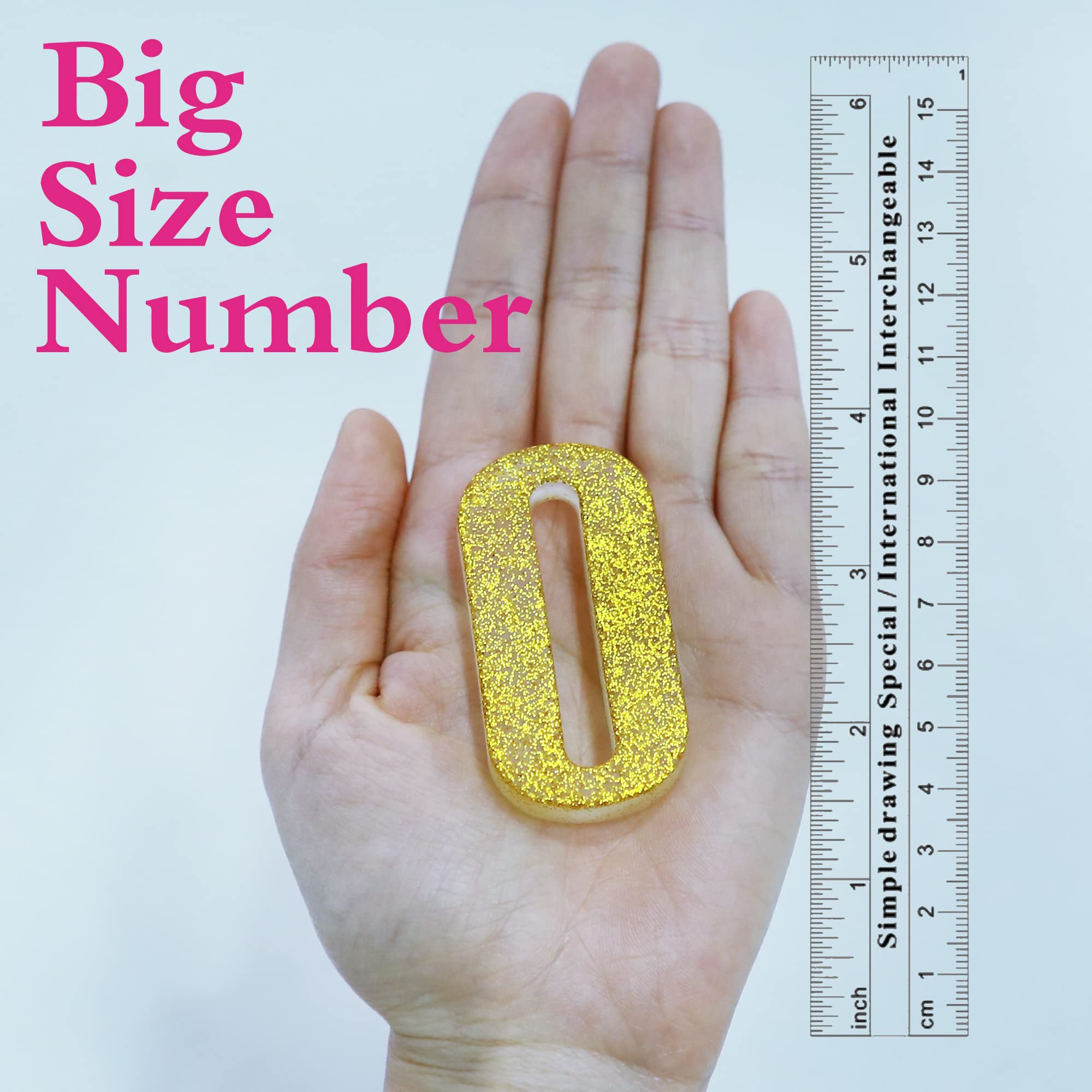 Wocuz 2 Pack Large Letter Silicone Mold Big Number Mold Alphabet Crayon Mold Chocolate Mold Caking Baking Pan Abc Baking Utensils Ice Tray Mold for Biscuit Ice Cube Chocolate Resin Concrete