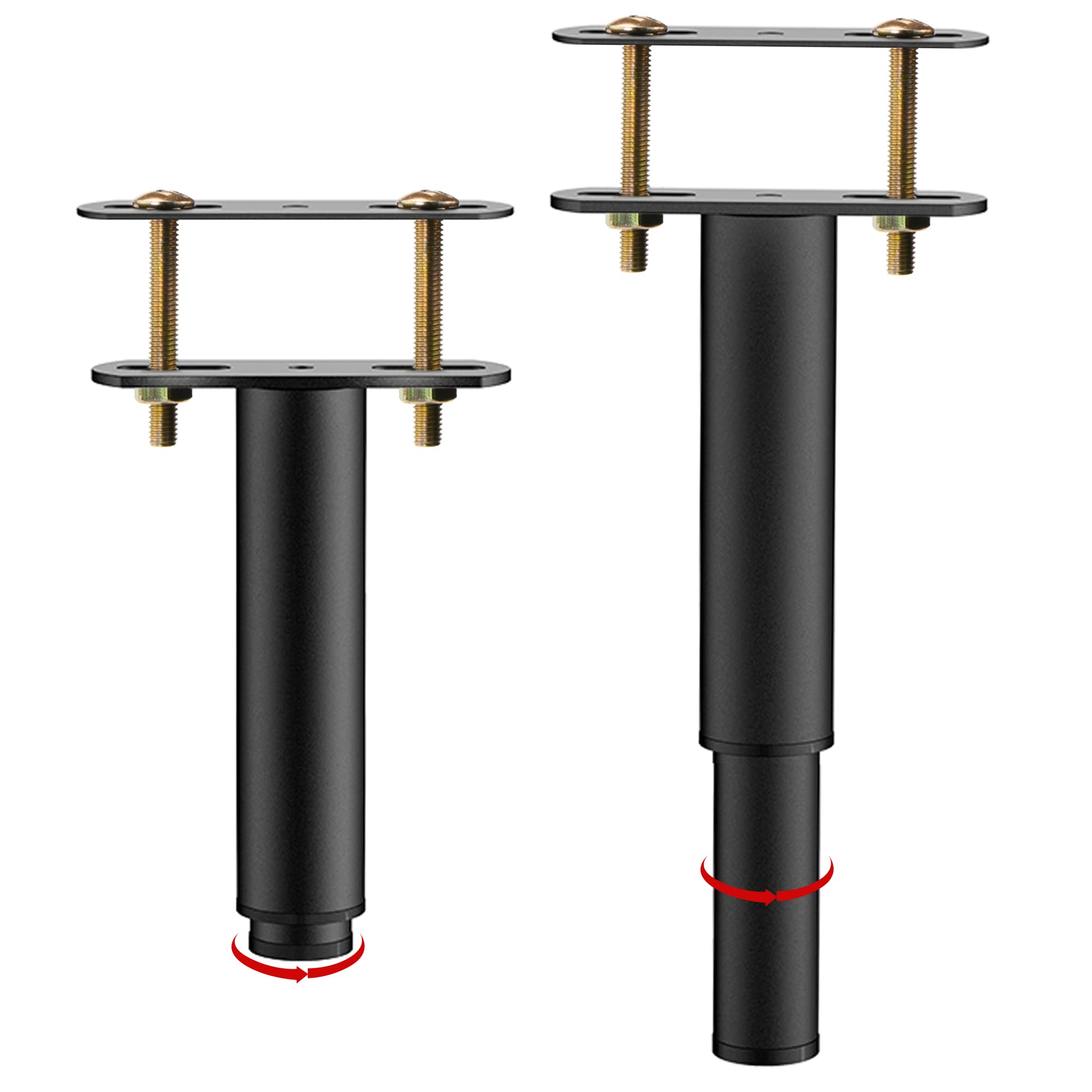 SILATU Adjustable Bed Frame Support Legs - 7.08”-13” Height Center Support Leg for Bed Frame, Bed Center Slat Heavy Support Leg for Bed, Furniture, Couch, Cabinet, Dresser, 2 PCS