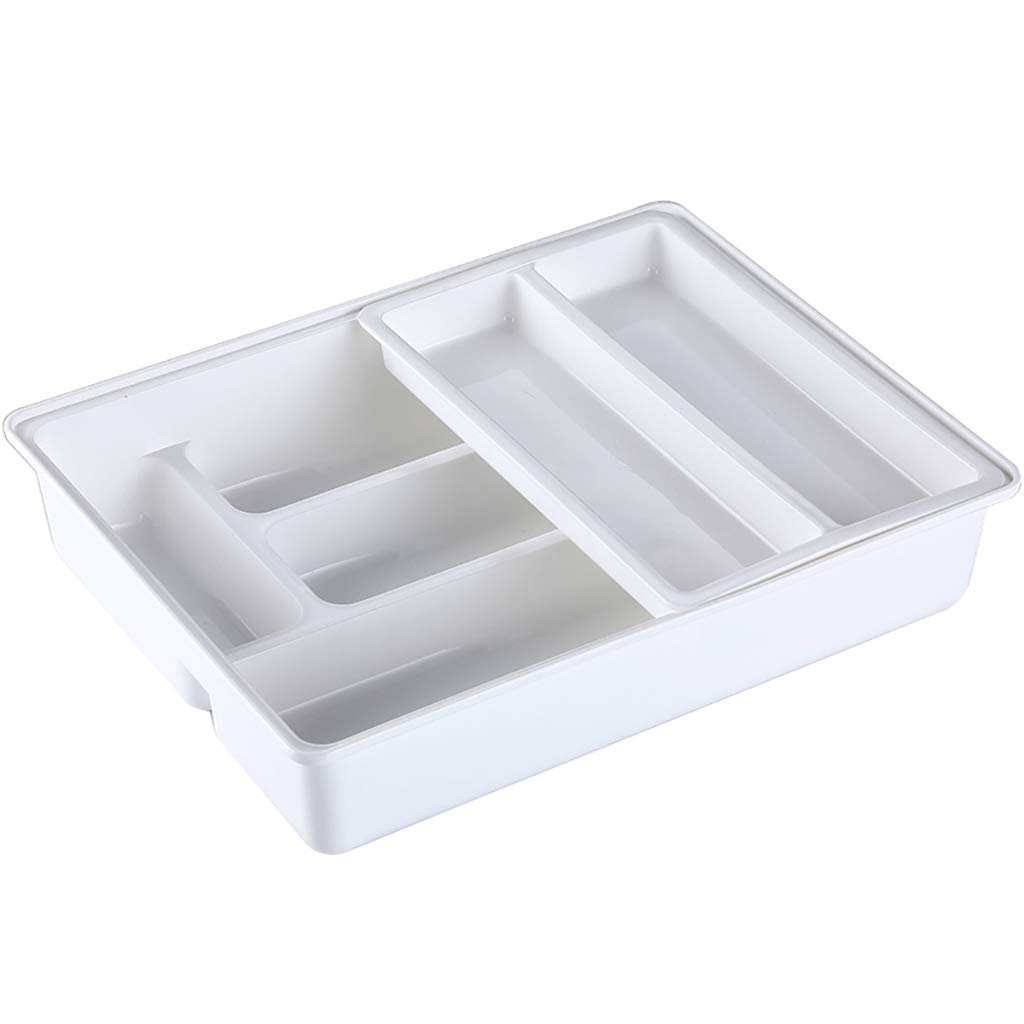Storage rack plastic cutlery tray for separating kitchen drawers, 31.2Ă23.9Ă6.6cm