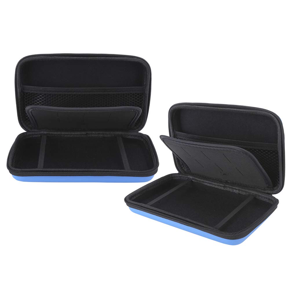 Simlug Convenient to Carry Double‑Layer Nylon Compartment Game Accessory Hard Game Console Bag Used to Store Elastic Glue Frame for Home Office(Blue)