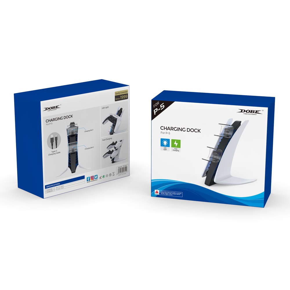 PS5 Controller Charger Station, PS 5 Controller Charging Station, USB Type C Charging Station for PS5 with USB C Cable