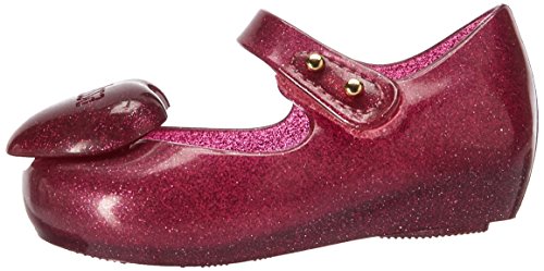 Mini Melissa Baby-Girl's Mini Ultragirl Heart ME Ballet Flat, Pink, 5 Medium US Toddler