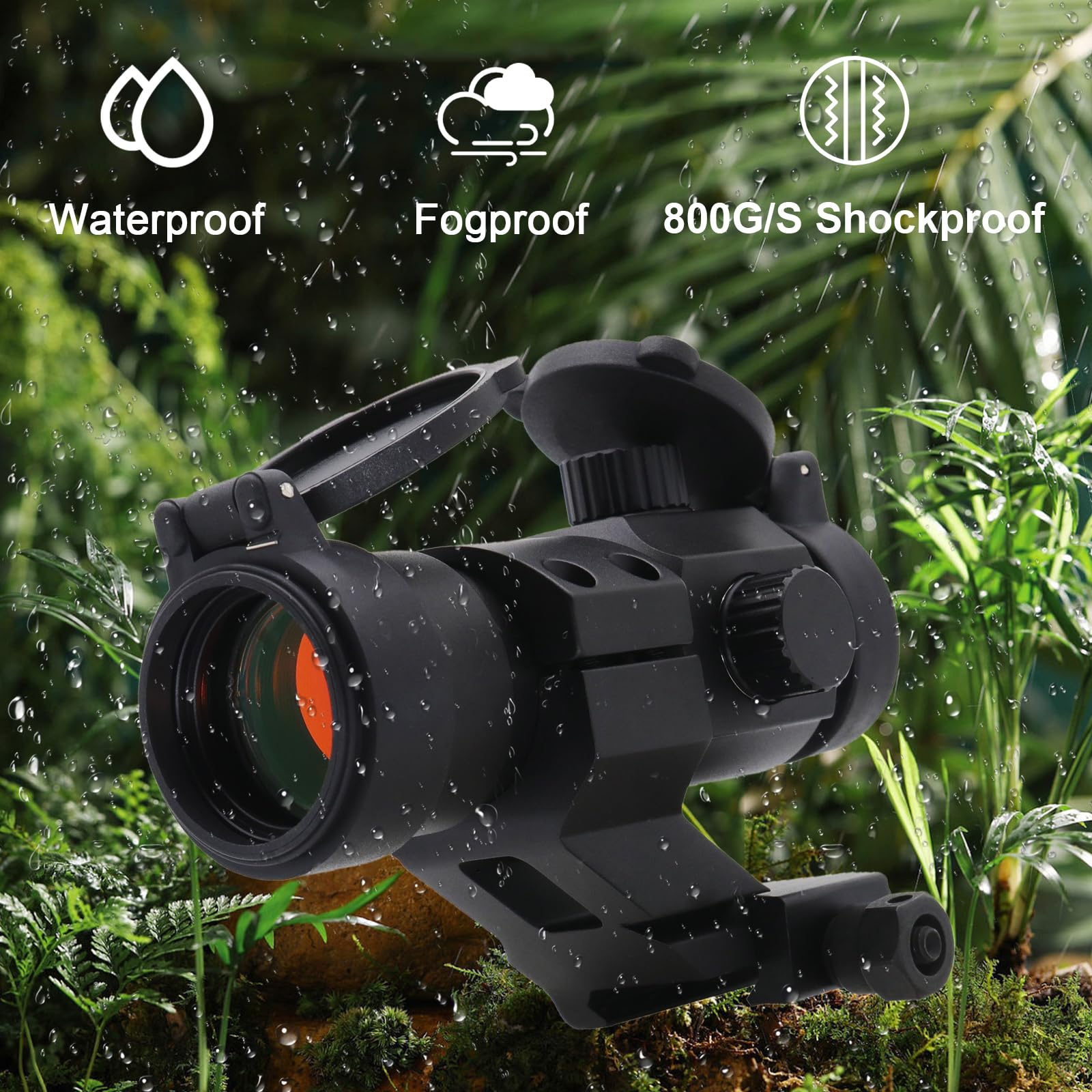 SHOTAC Red Dot Sight ST008,2 MOA dot size, Submersible to 10 feet (3 Meters) IPX8 Waterproof & Shockproof Over 15,000 Rounds of .223
