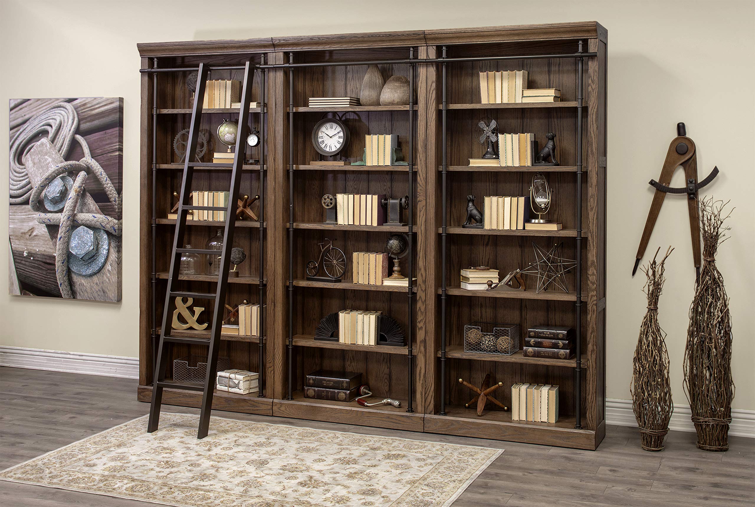 Martin Furniture Avondale 3 Bookcase Wall Oak,