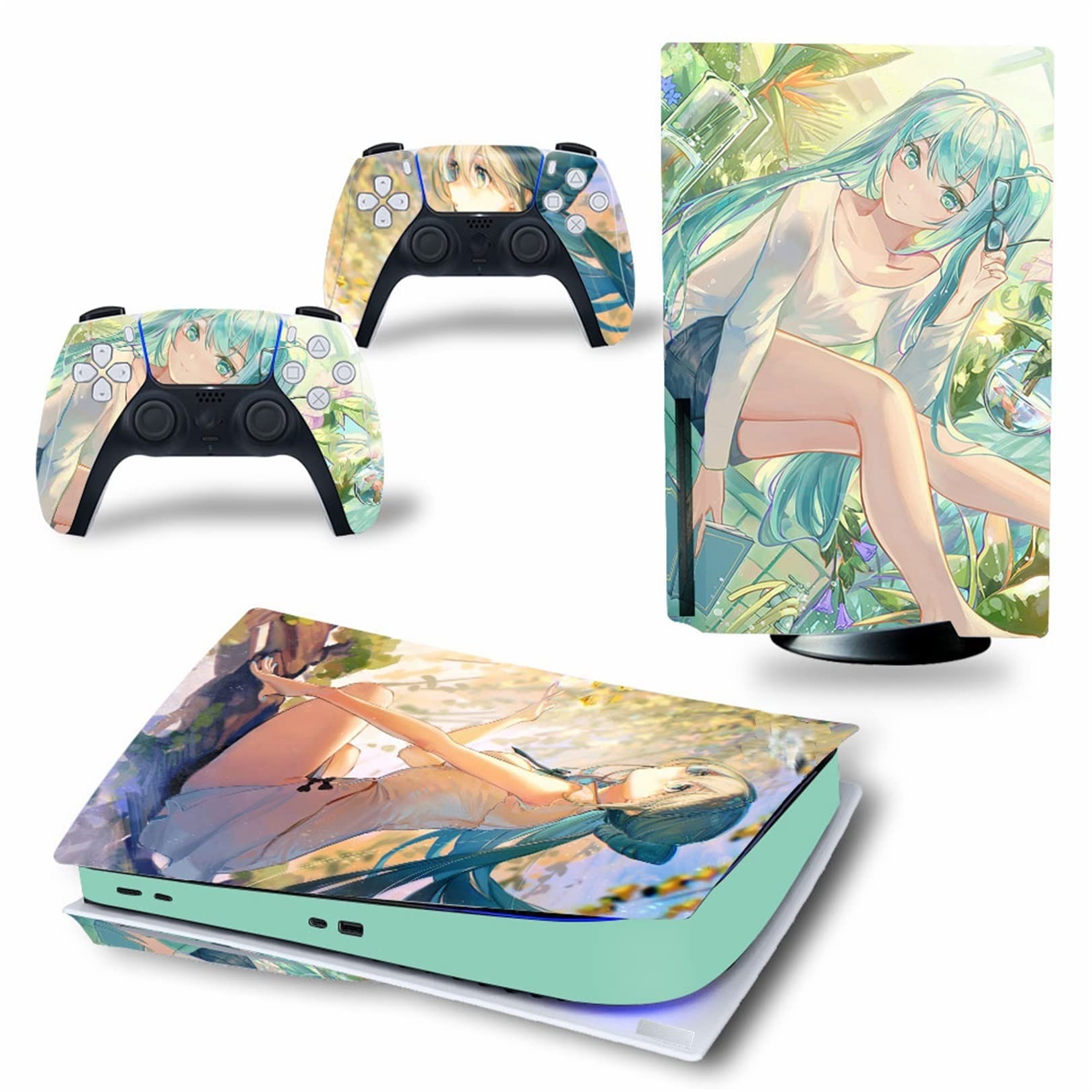 WREXIL LEEWEE for PS5 Skin Disc Edition & Digital Edition Console and Controller Vinyl Cover Skins Wraps Scratch Resistant, Compatible 31878 No Foaming (Size : Digital Edition)