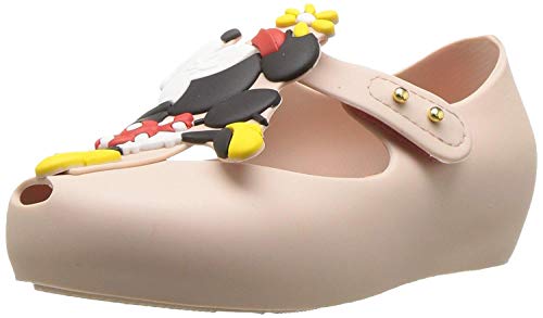 Mini Melissa Girls' Mini Ultragirl + Disney Mary Jane Flat, Sand, 9 Regular US Toddler
