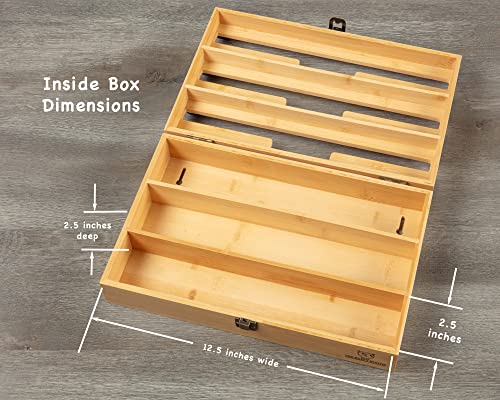 The Happy Hootie Foil and Plastic Wrap Dispenser for Kitchen Organization and Storage. Great for Kitchen Organization and Storage. Compatible with 12 inch Rolls.