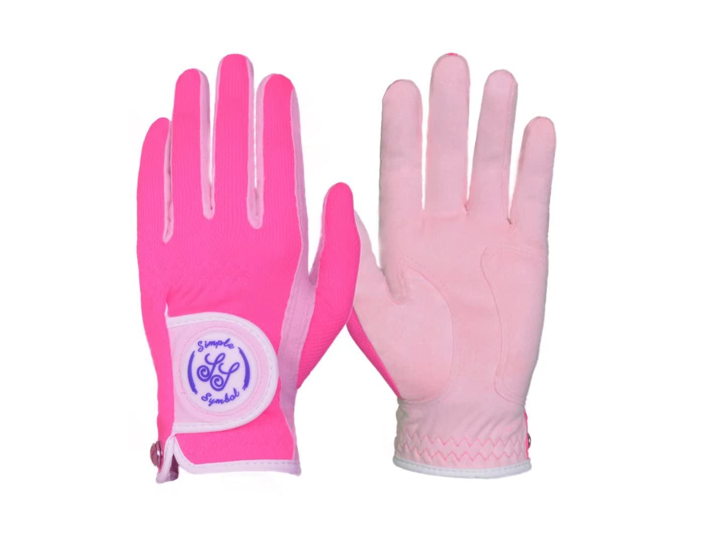 SIMPLE SYMBOL Women's RainGrip Golf Glove,Hot Wet Weather Comfort,Six Pack (Six Left Hand Or Six Right Hand) Four Colors,Pink/Purple/White/Green, Left Hand Right Hand(Pink,S,Left)