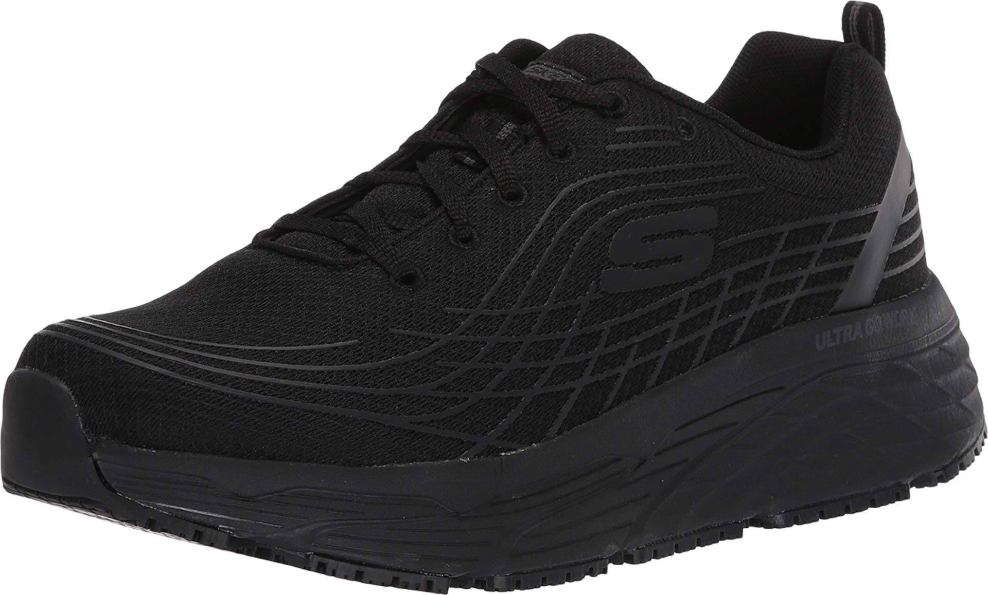Skechers Women's Relaxed Fit Max Cusioning Elite SR Outsole Health Care Professional Shoe, Black, 7