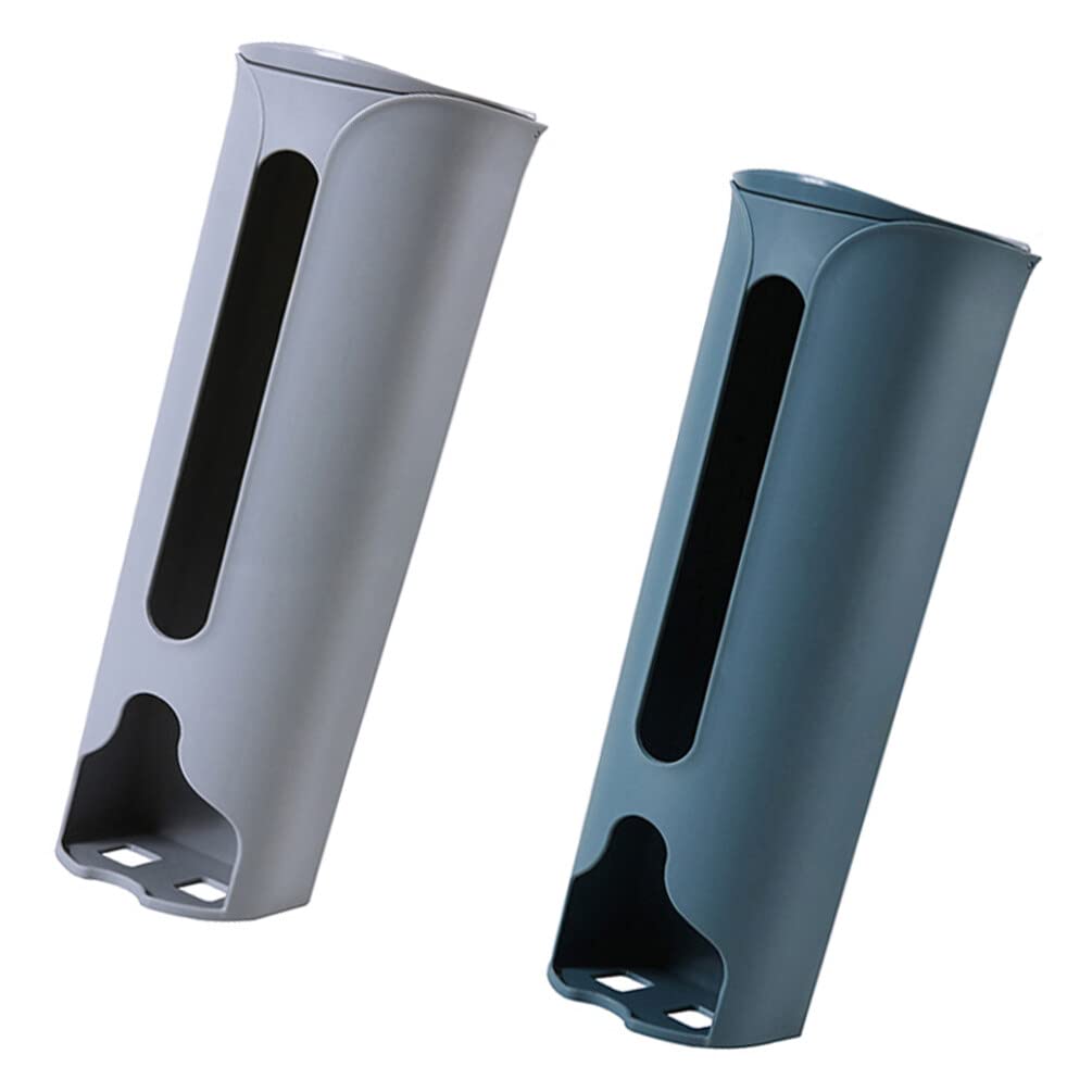 UPKOCH 2 Pcs Plastic Bag Holder Wall Mount Grocery Bag Dispenser Trash Bag Saver Shopping Bags Storage Organizer for Home Kitchen