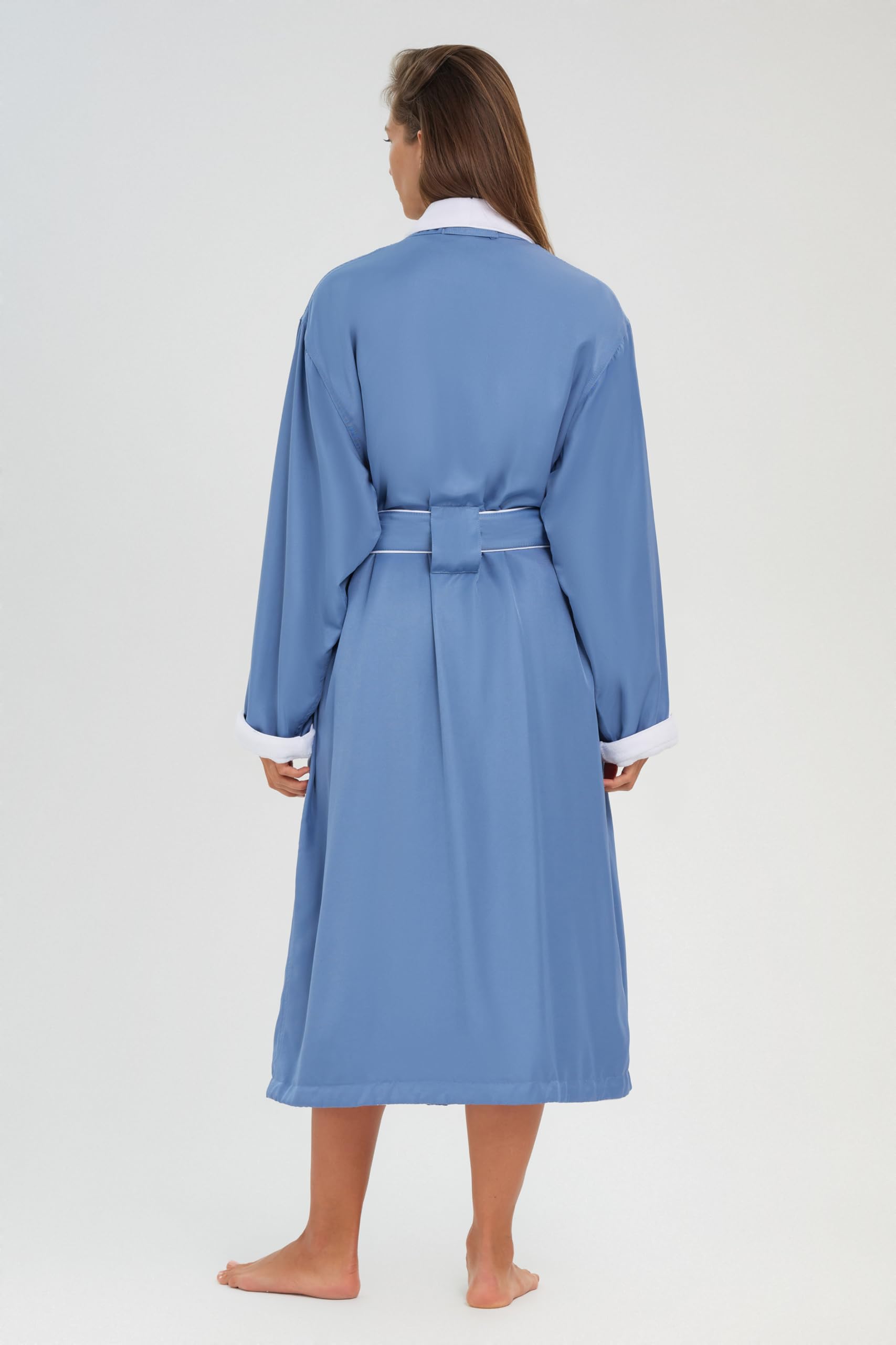 MONARCH Plush Lined Microfiber Bath Robe for Women or Men - Super Soft, Durable Luxury Spa, Resort & Hotel Bathrobe, Generously Sized (Unisex) Cypress