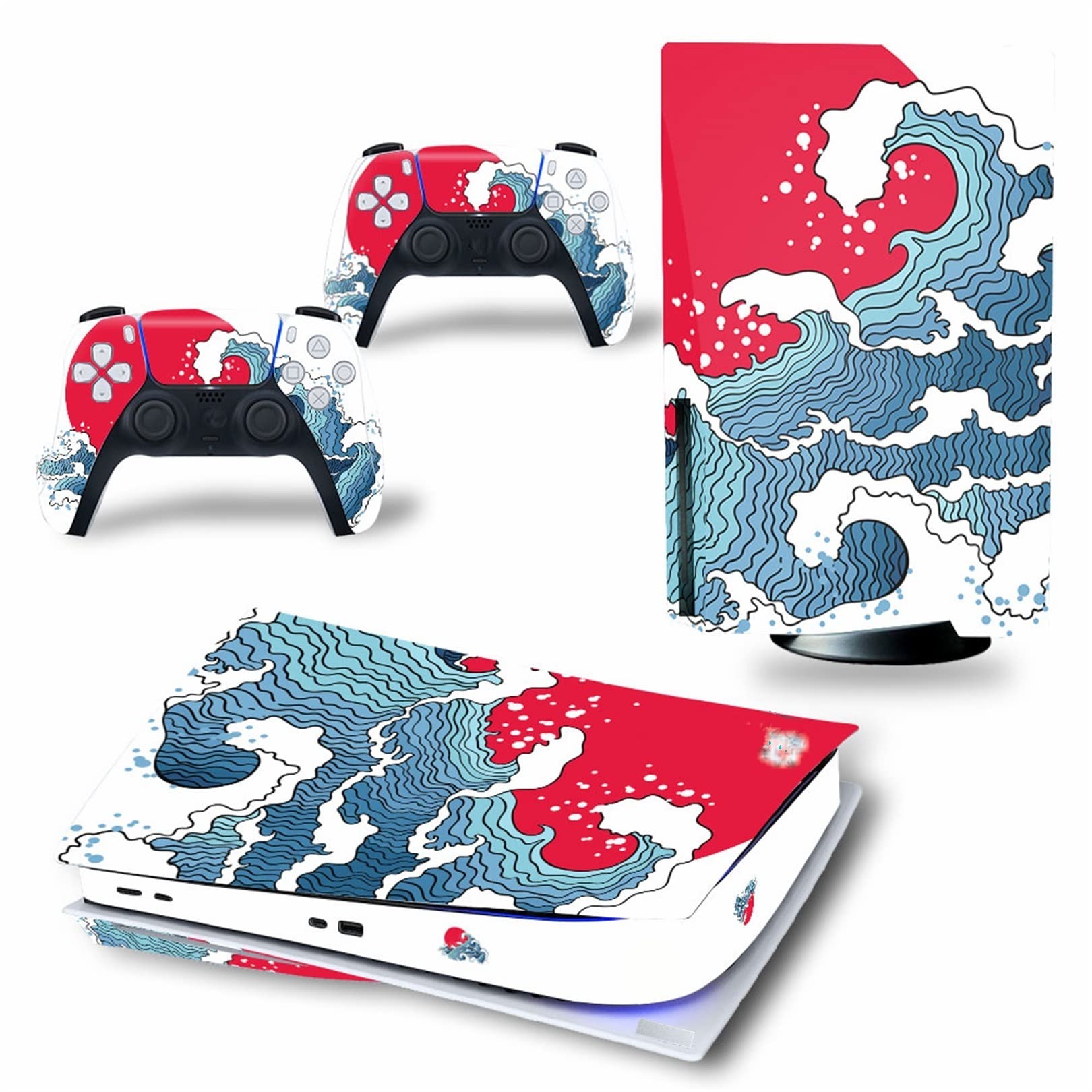 WREXIL LEEWEE for PS5 Skin Disc Edition & Digital Edition Console and Controller Vinyl Cover Skins Wraps Scratch Resistant, Compatible with for PS5 183997 No Foaming (Size : Digital Edition)