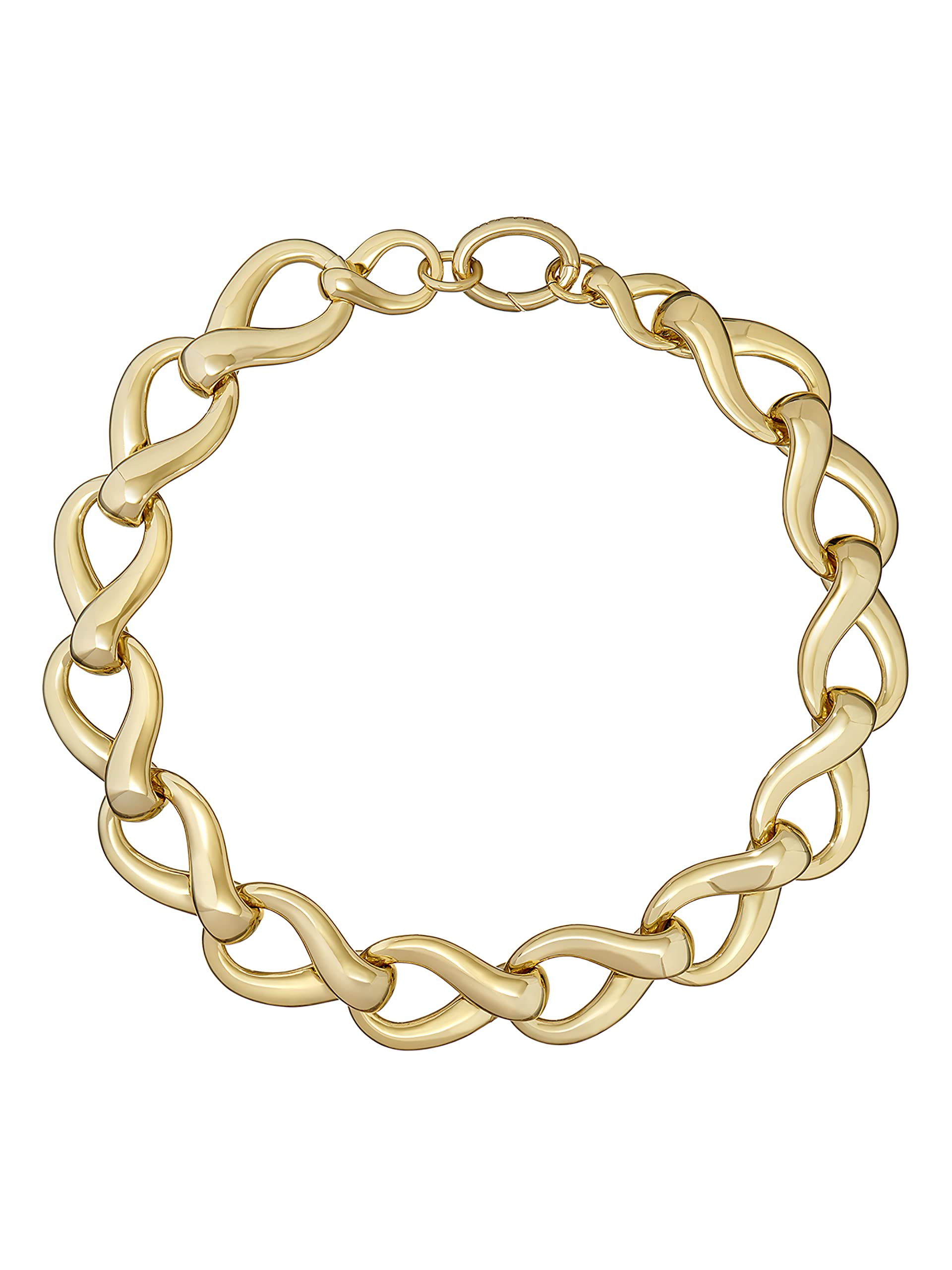 Ted Baker Ieshha Infinity Chain Necklace (Pale Gold Tone)