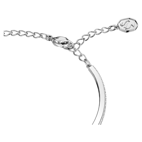 SWAROVSKI Una Bangle, Octagon Cut Stone, Blue, Rhodium Finish