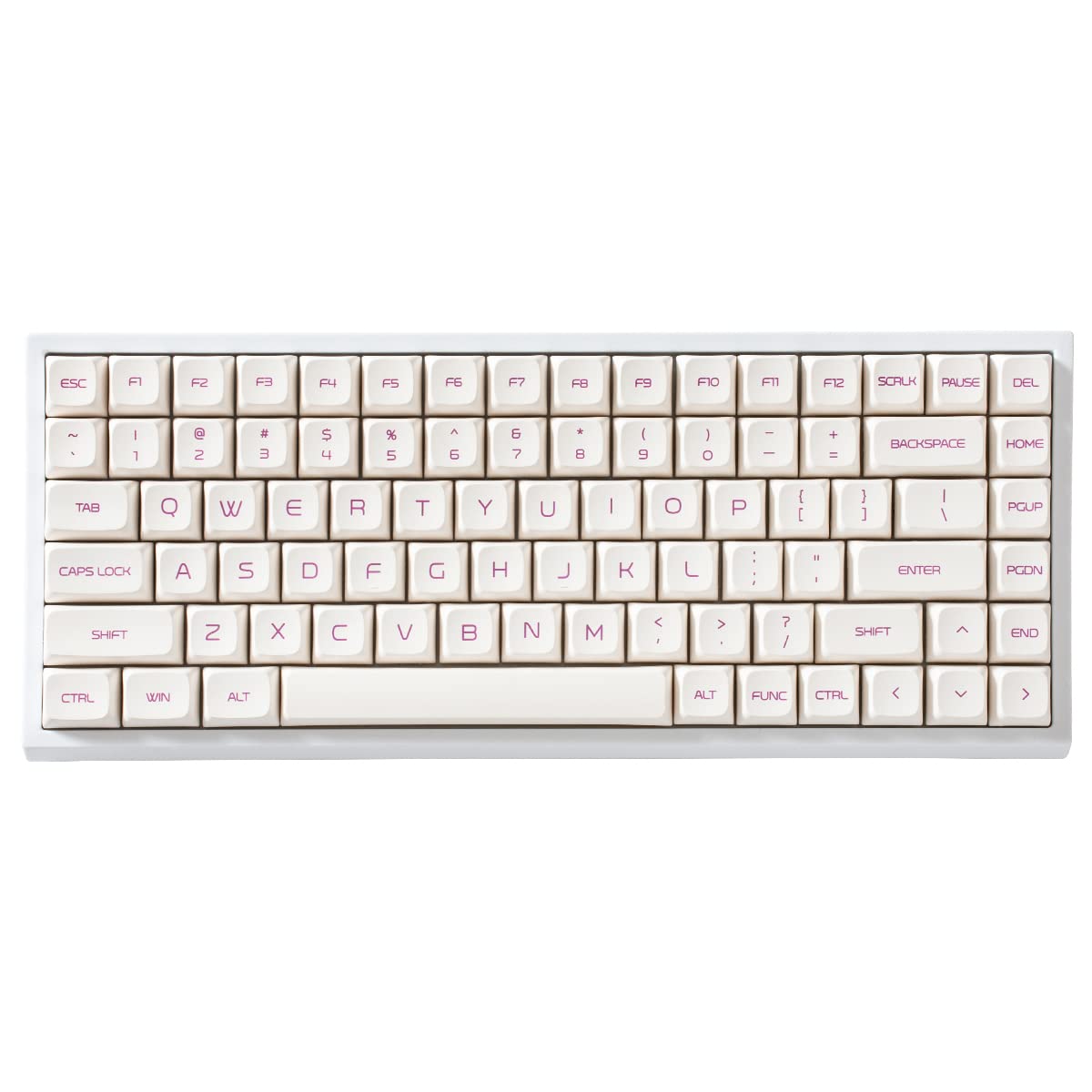 YUNZII YZ84 Wireless Hot Swappable Mechanical Keyboard, 2.4G/USB-C/Bluetooth 84-Key Gaming Keyboard with RGB Backlit, for Mac/Win/Gamers (Gateron Yellow Switch, Lavender)