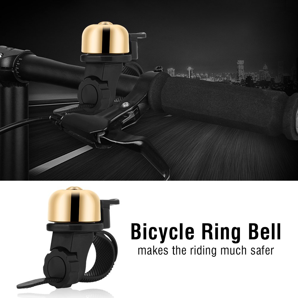 Owlike Brass Vintage Bicycle Bell, Loud Horn Black Mountain Bike Ringer Bell for Kids and Adults
