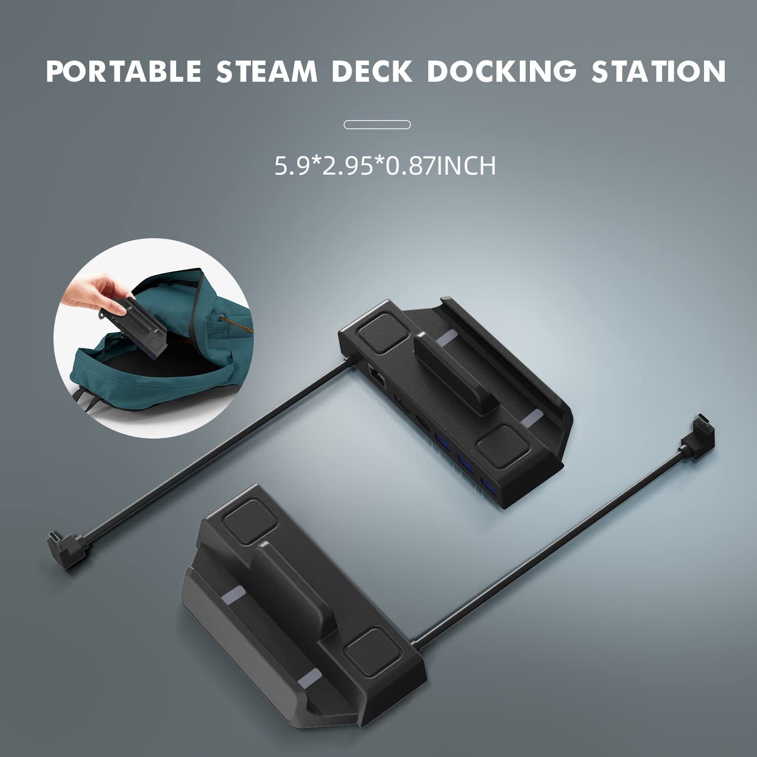 Upgraded Docking Station with 4K60Hz 1000Mbps LAN, 90w Type-C Cable,1000M Gigabit Network Card,4K 60Hz HDMI 2.0 Port,100w PD Power Input,3 USB3.0 Sockets