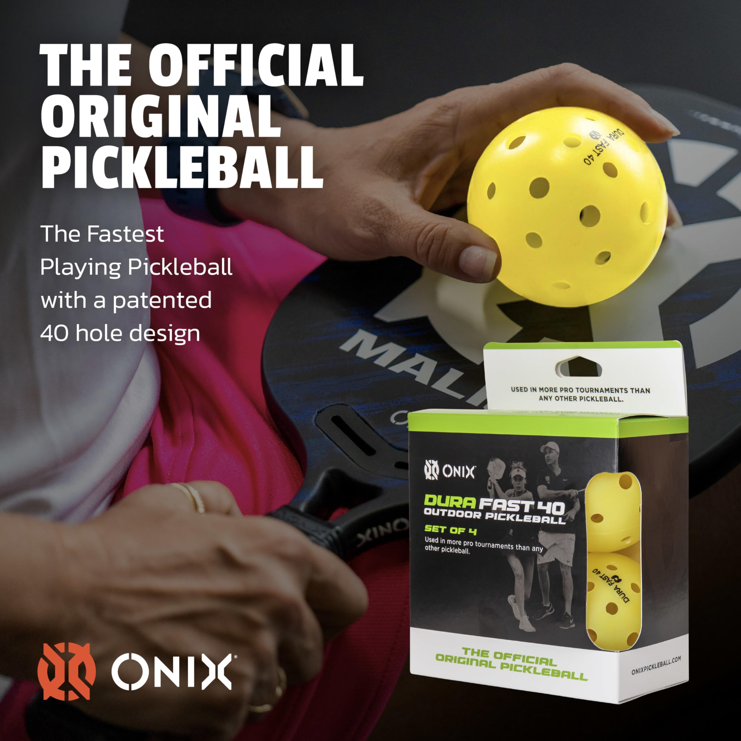 Onix Dura Fast 40 Outdoor Pickleballs β Mixed Colors