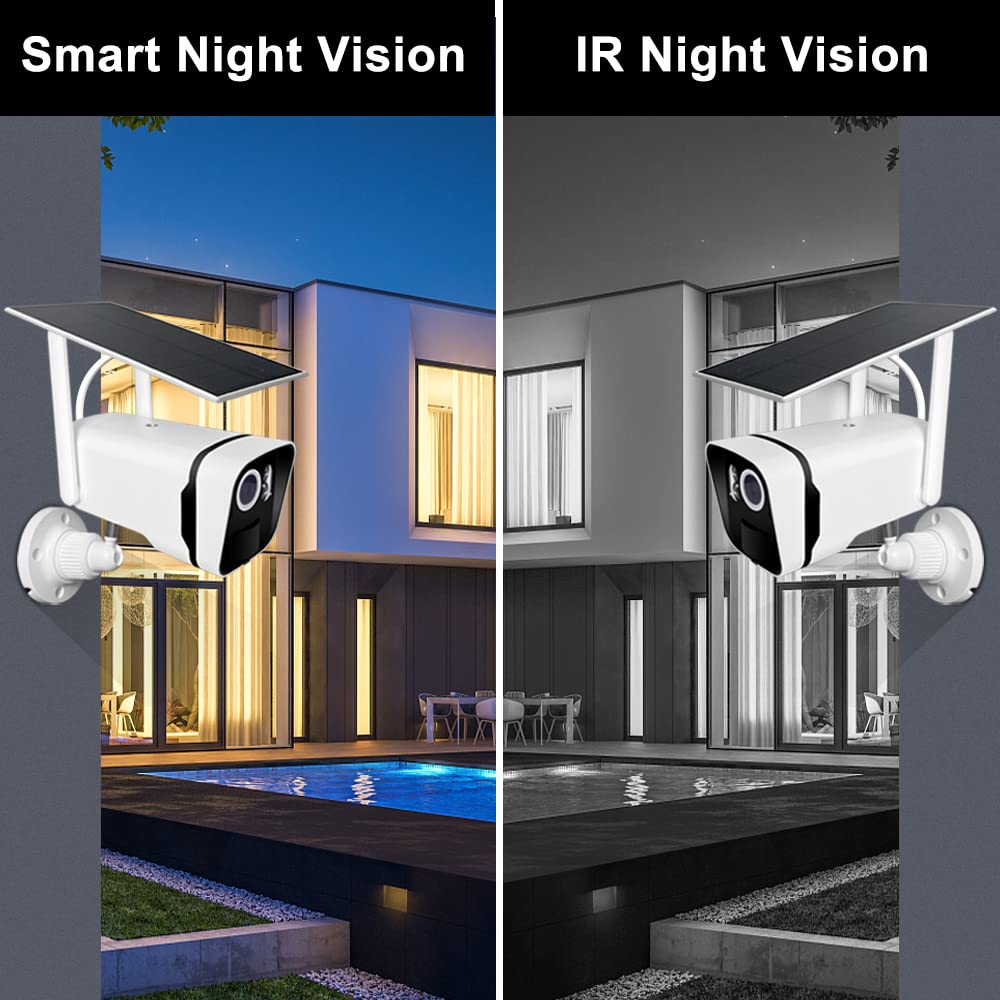 ZHXINSD Solar Security Camera Wireless Outdoor, 4-Set Wire Free 2K 4MP Solar Battery Powered Home Security Camera System with Expandable WiFi NVR, IP Camera with PIR Motion Detection, Spotlight…