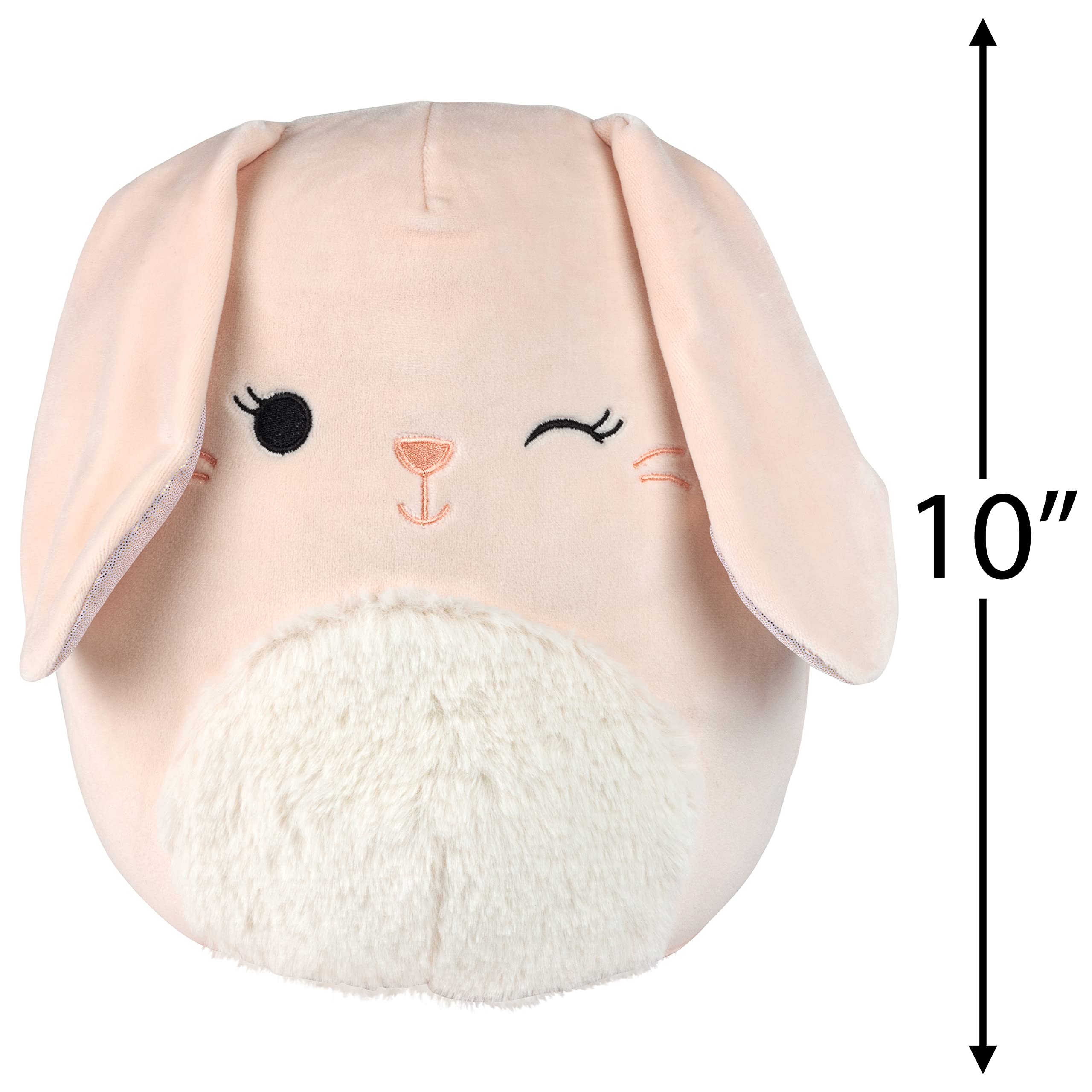 Squishmallows 10" Satine The Pink Bunny Easter Plush - Offical Kellytoy New 2023 - Cute and Soft Rabbit Stuffed Animal Toy - Great Gift for Kids