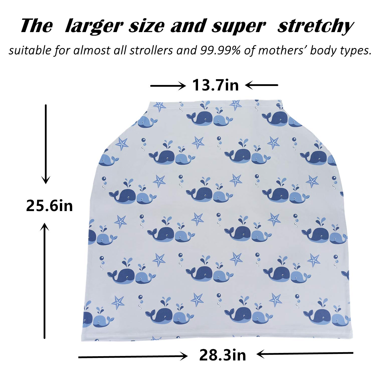 Nursing Breastfeeding Cover - Multi use Baby Car seat Cover for Girls and Boys