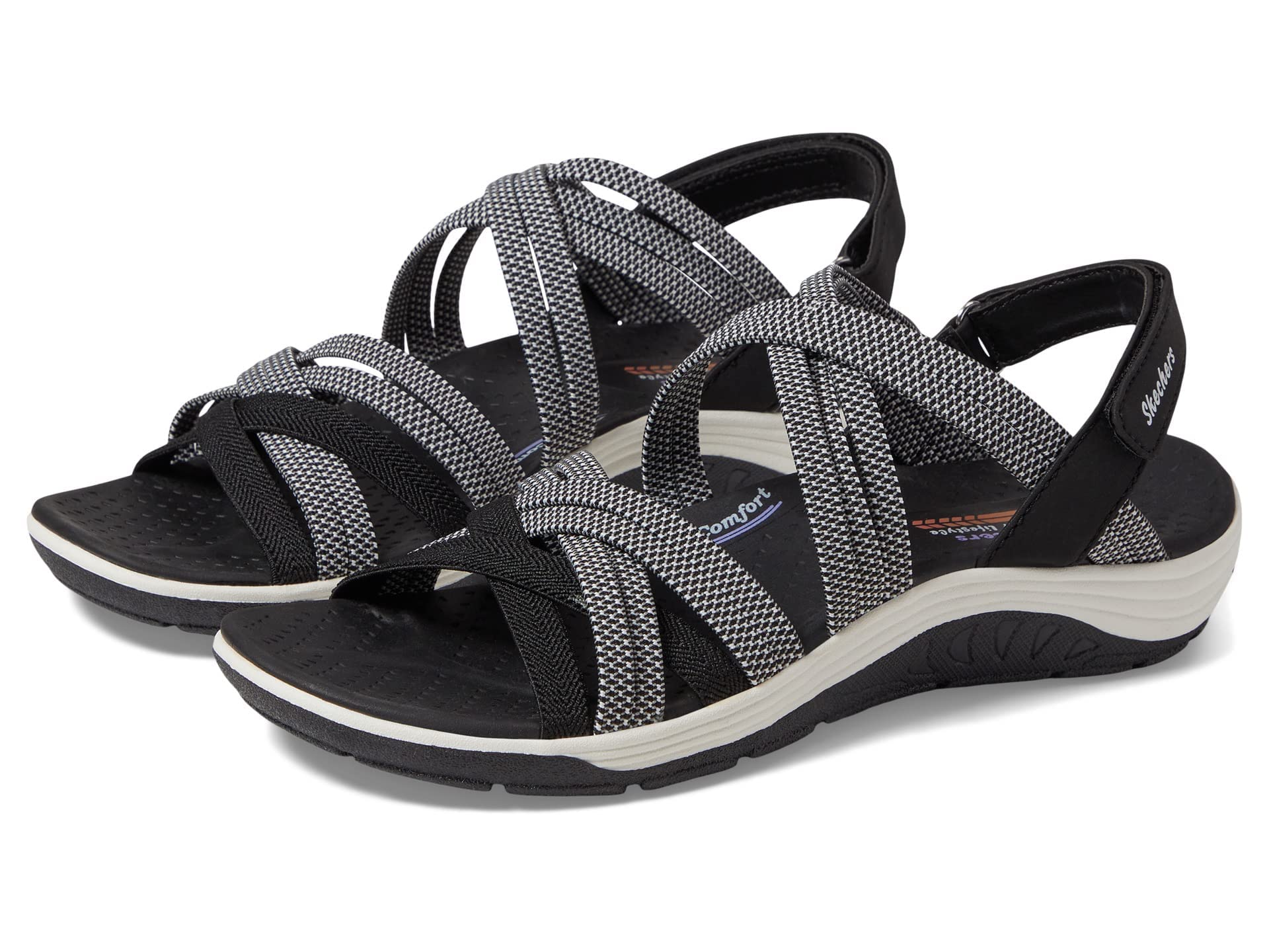 Skechers Reggae Cup - Smitten by You Black/White 8 B (M)