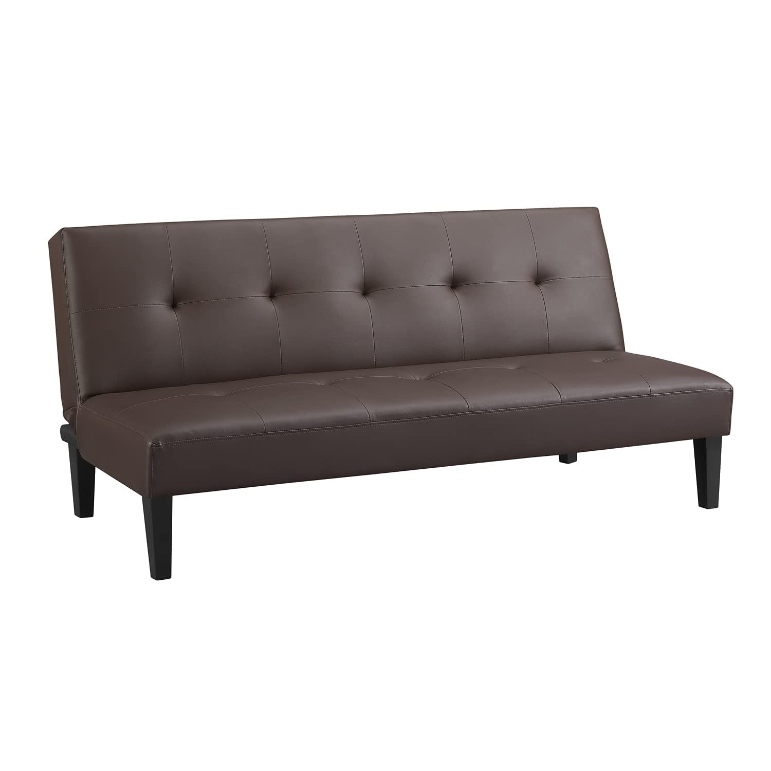 Naomi Home Caramel Faux Leather Futon Sofa Bed