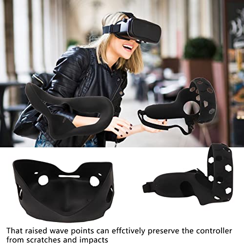 VR Silicone Protective Cover, VR Shell Cover, Grips Face Lens Protective Cover VR Shell Cover Set for Quest 2 Accessories