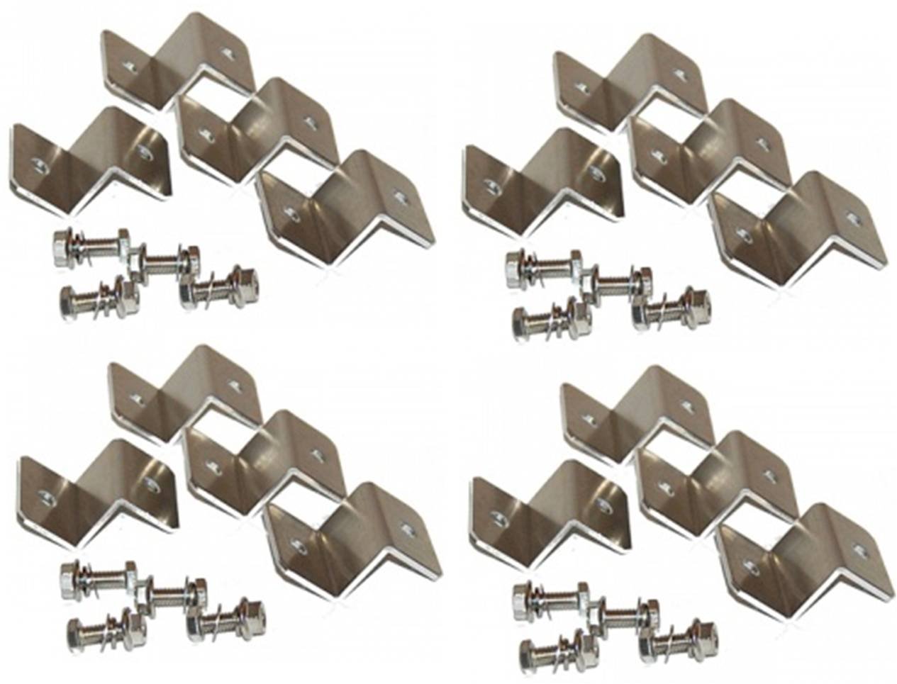 WindyNation (4 Sets) Solar Panel Z Bracket Mount Mounting Set RV Boat Off Grid