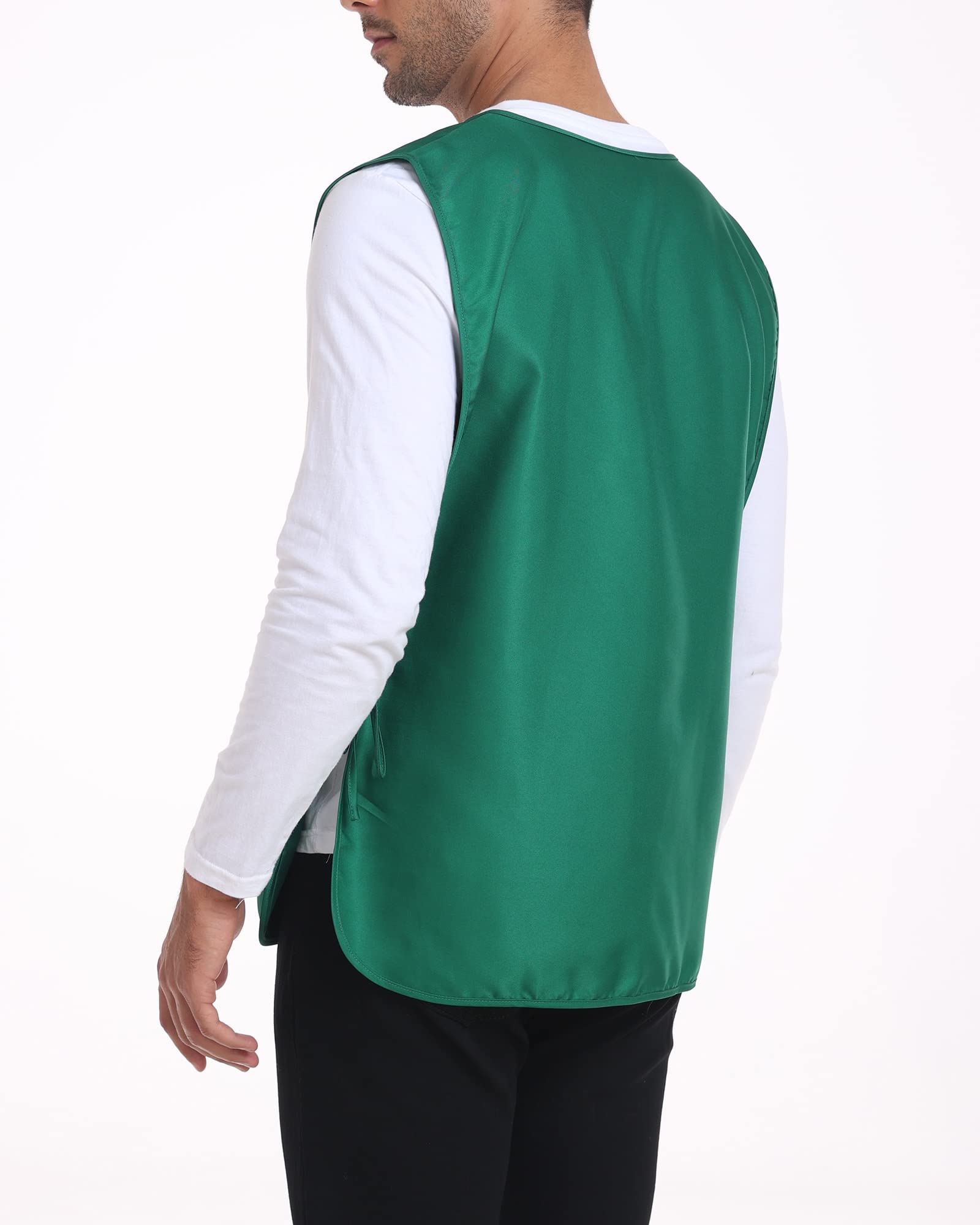 Xeoxarel Unisex Cobbler Apron with 3 Pockets Vest, Universal Apron for Women or Men Wine Red