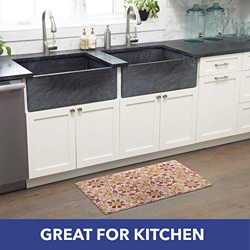 SoHome Cozy Living Anti Fatigue Mat Kitchen Mat Non Slip Stain Resistant Easy Clean 1/2 Inch Thick Kitchen Floor Mats, Turkish Spice 18" x 55"