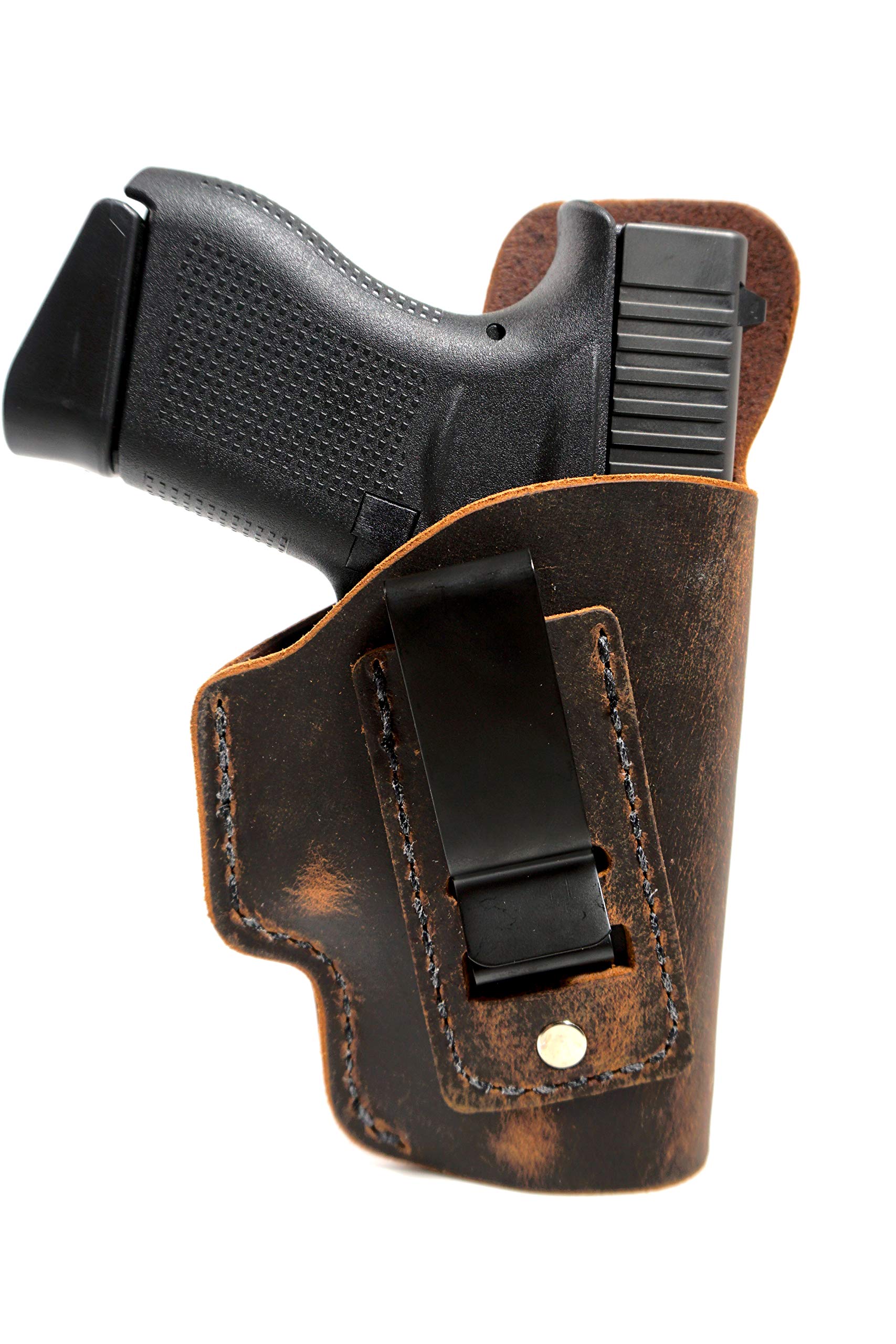 Muddy River Tactical Soft Leather Inside The Waistband Holster for a Glock 42 - IWB Concealed Carry Holster