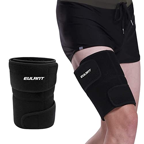 ONTYZZ Adjustable Thigh Brace Support Thigh Compression Recovery Sleeve Compression Support Wrap for Basketball Volleyball Cycling Running and Sports Recovery