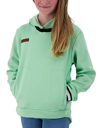 Obermeyer Girls Beck Fleece Hoodie, Neo Mint, Medium