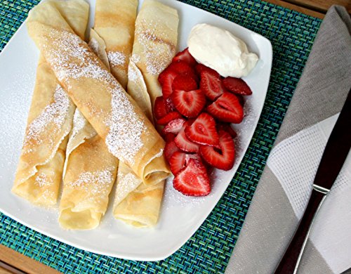 The ORIGINAL Crepe Spreader and Spatula Kit - 2 Piece Set (4β Spreader and 14β Spatula) Convenient Size to Fit Small Crepe Pan Maker | All Natural Beechwood Construction only From Indigo True Company